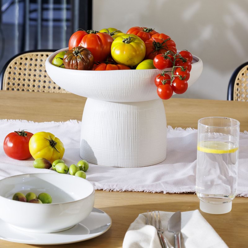ECOLOGY BISQUE Footed Bowl - Furniture & Homeware Store In Australia