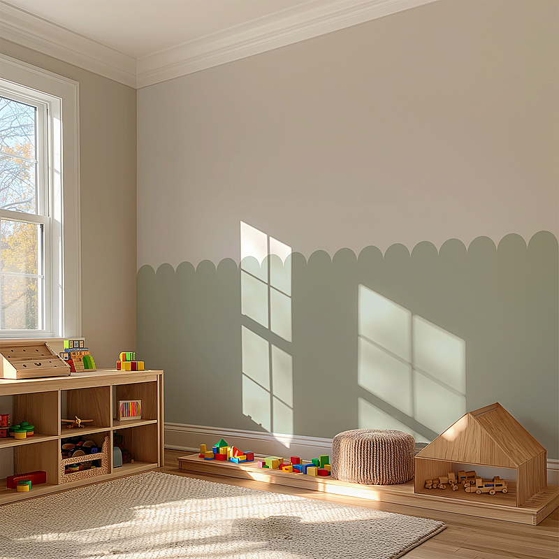 GREEN BLOCK SCALLOP Wall Panel - Furniture & Homeware Store In Australia